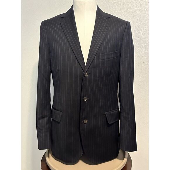 J. Crew | Suits & Blazers | J Crew 38r Navy Stripe Pinstripe 3 Button ...